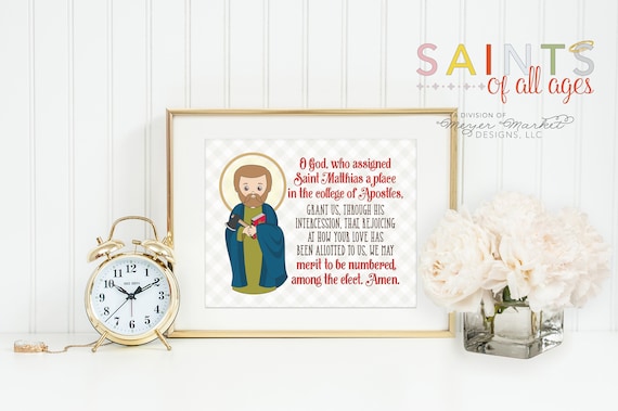 Saint Matthias the Apostle Poster Print. Saint Matthias Wall - Etsy