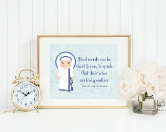 Mother Teresa Quote Mother Teresa Print Mother Teresa Art - Etsy