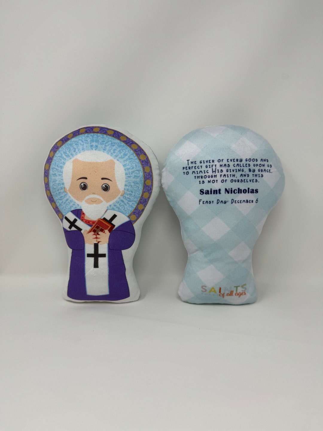 St. Nicholas Stuffed Saint Doll. Saint Gift. Easter Gift. Baptism ...