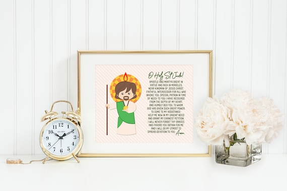Saint Jude Thaddaeus Poster Print. St. Jude Wall Art Poster. - Etsy