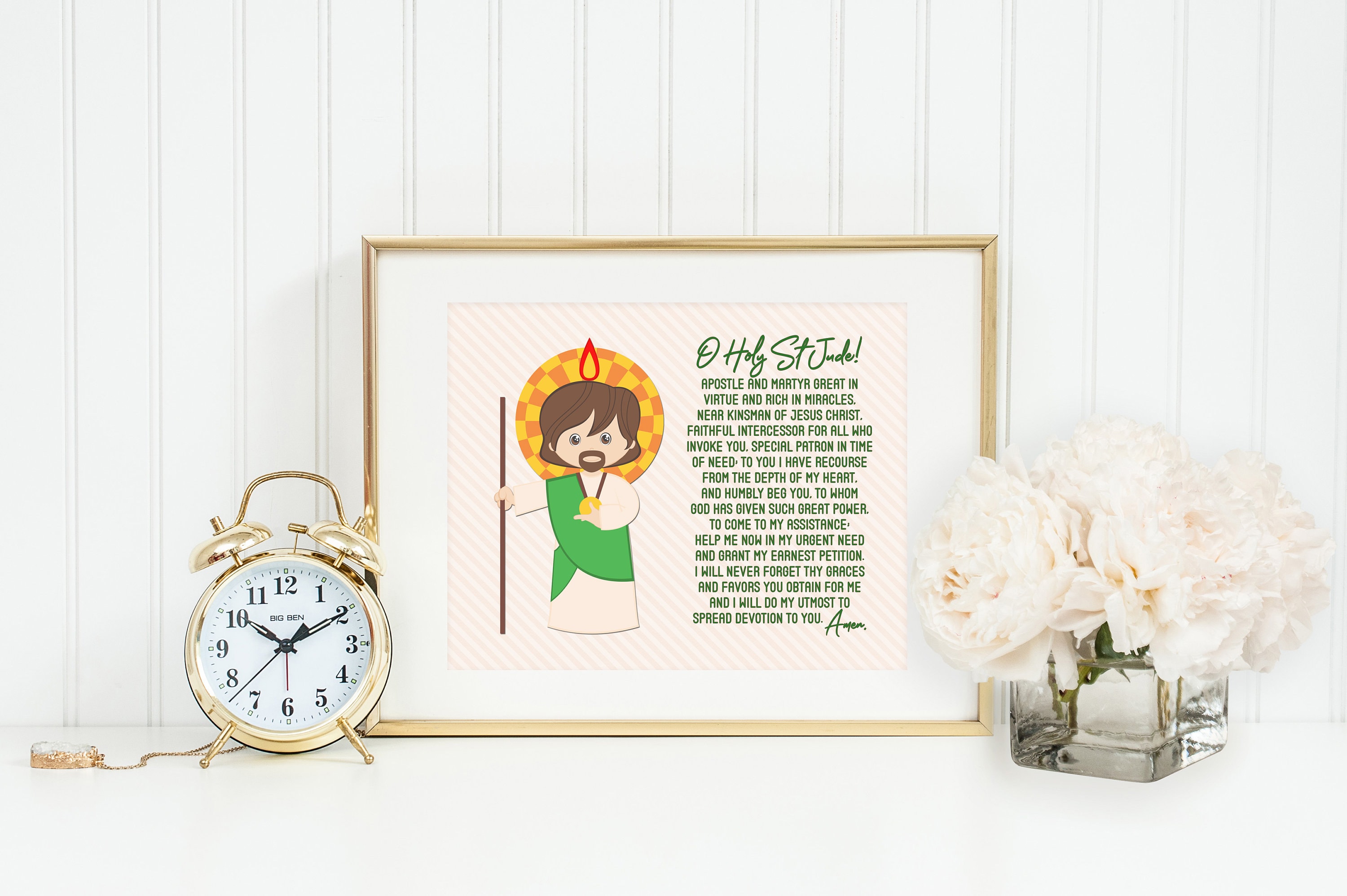 Saint Jude Thaddaeus poster print. St. Jude Wall Art Poster. | Etsy