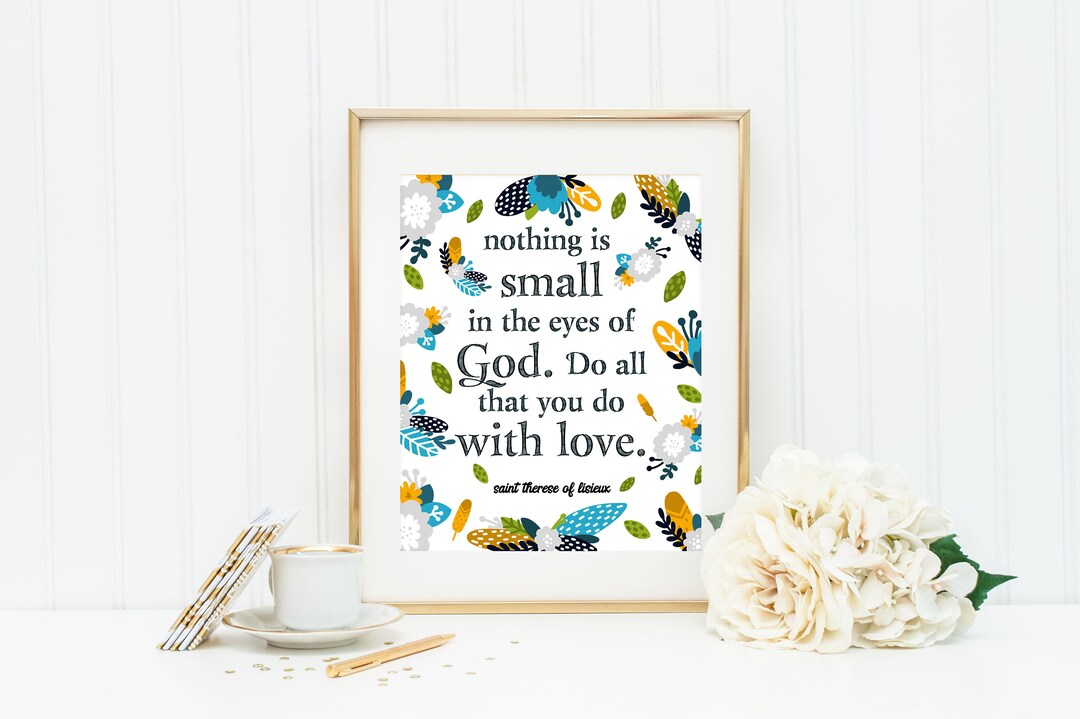 Saint Therese of Lisieux Poster Print. St. Therese Wall Art Poster ...