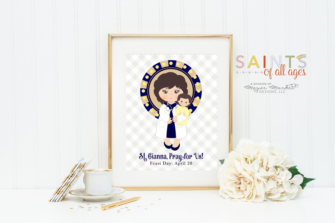 Saint Gianna Poster Print. Saint Gianna Wall Art Poster. First ...