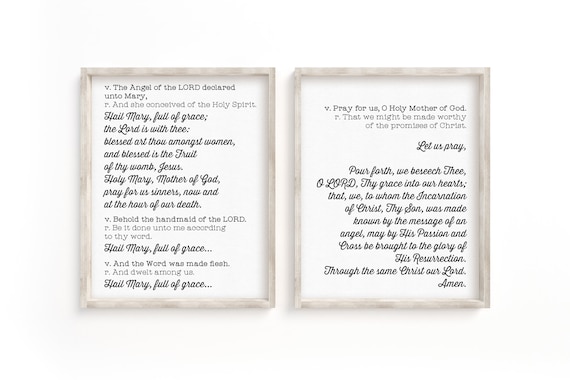 Angelus Prayer Print Posters. the Angel of the Lord Declared - Etsy New ...