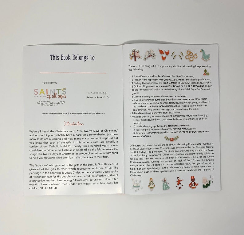 Catholic Saint Christmas Bundle. 12 Days of Christmas Catholic | Etsy