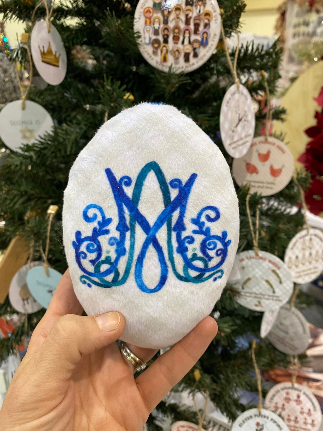 Auspice Maria Baby Rattle. Christmas Baby Gift. Easter Gift. Baptism ...