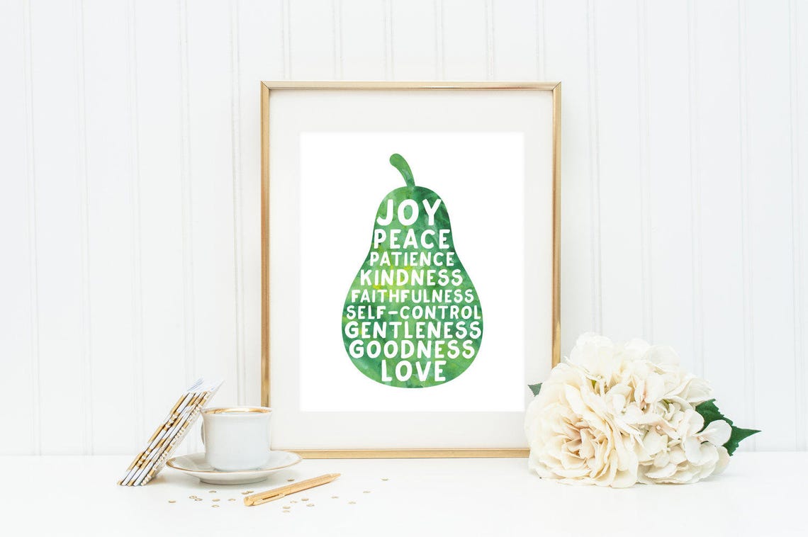Fruits of the Spirit Watercolor Wall Art. Printed Fruits of - Etsy