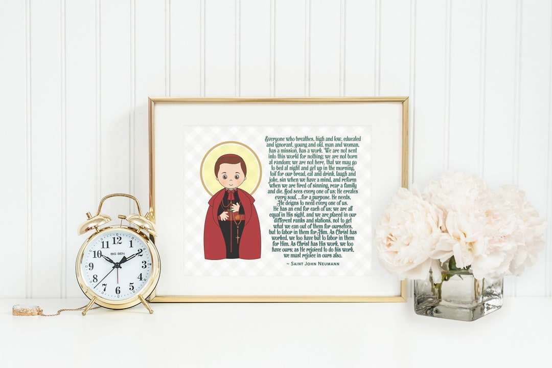 Saint John Neumann Poster Print. St. John Wall Art Poster. First ...