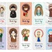 Set of 50 - 2x4" Saint Stickers With Feast Day. Kids Saint Stickers ...
