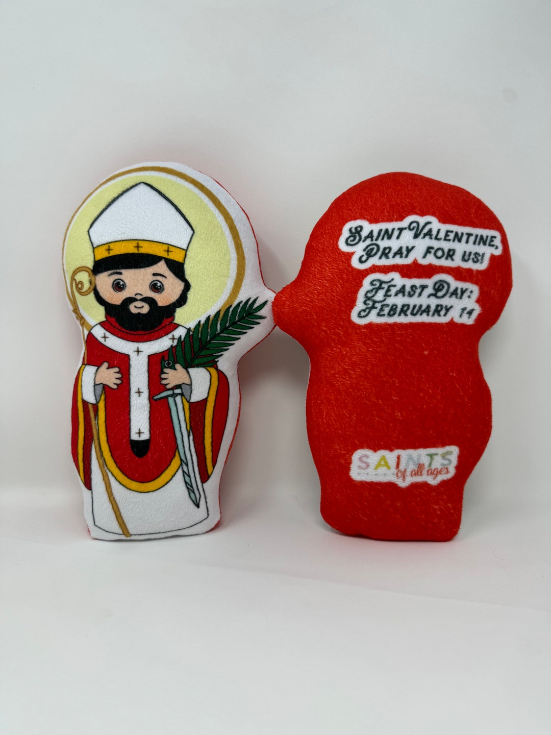 St. Valentine Stuffed Saint Doll. Saint Gift. Easter Gift. Baptism ...