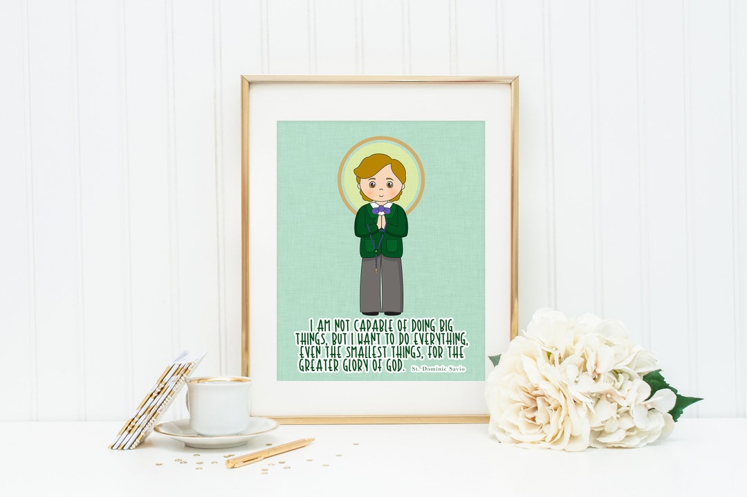 Saint Dominic Savio Poster Print. St. Dominic Savio Wall Art. First ...