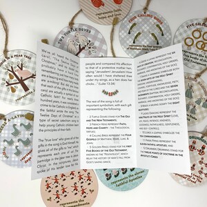 12 Days of Christmas Ornament Set. Baptism Gift. Meaning of 12 Days of ...