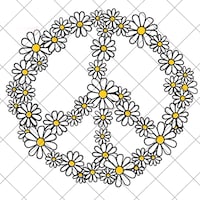 Floral Peace Sign SVG: Boho Flower Vector Art (digital File) - Etsy