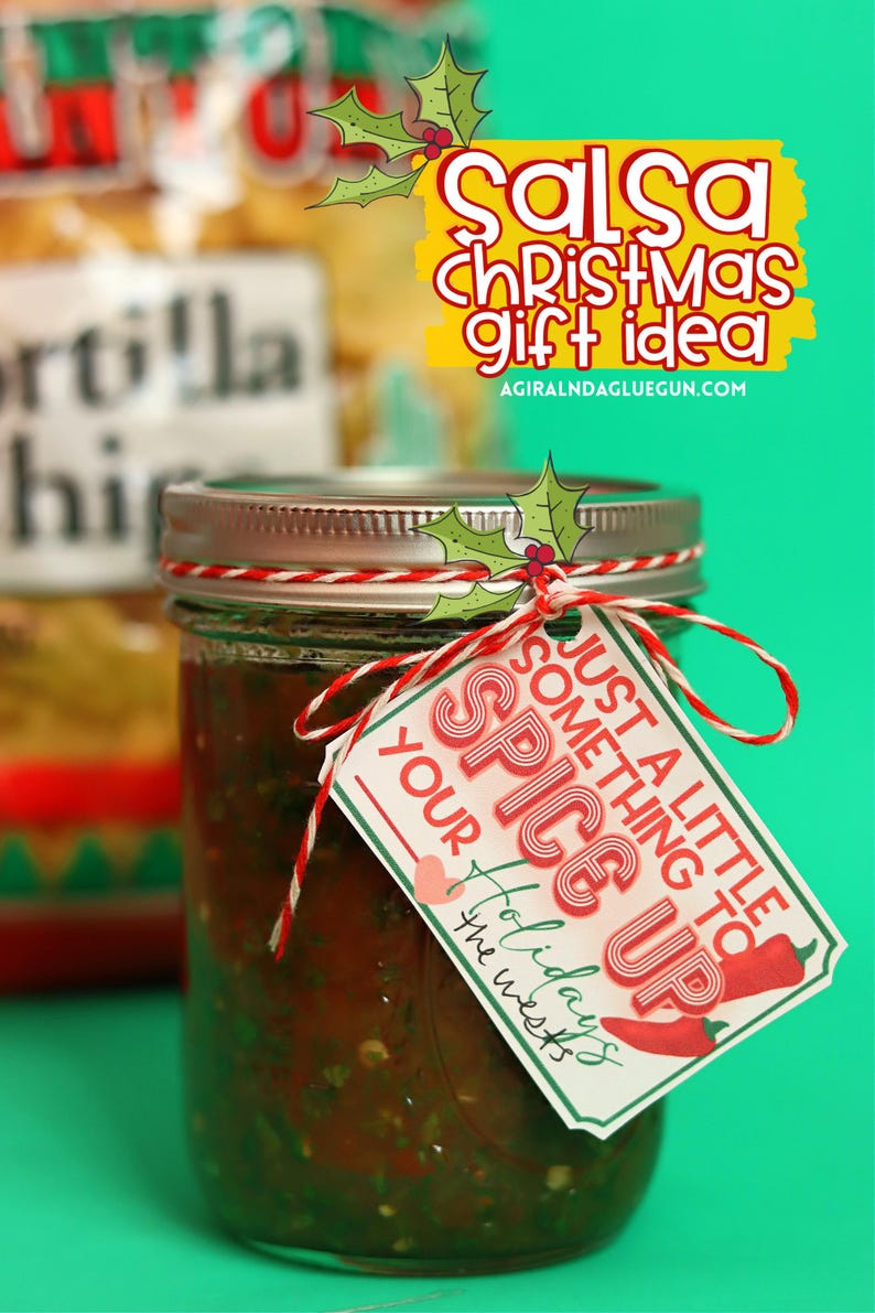 Printable Salsa Gift Tag for Christmas - Etsy Canada