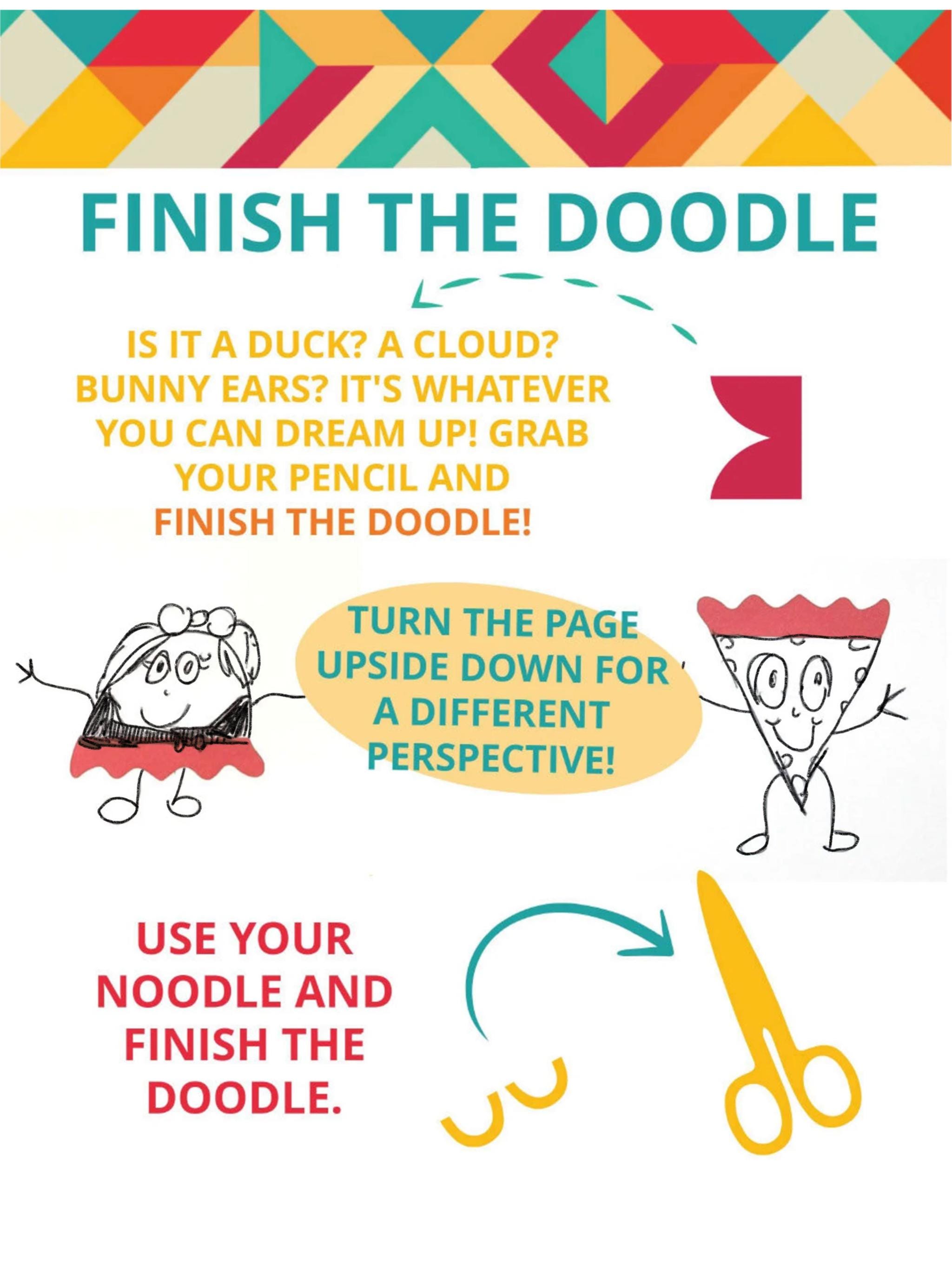Finish the Doodle Printable Activity Pages for Kids | Creative Drawing ...
