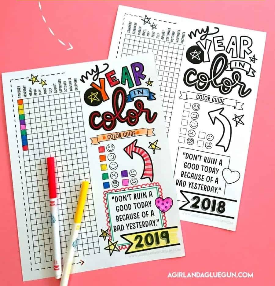 A Year in Color Printables - Etsy