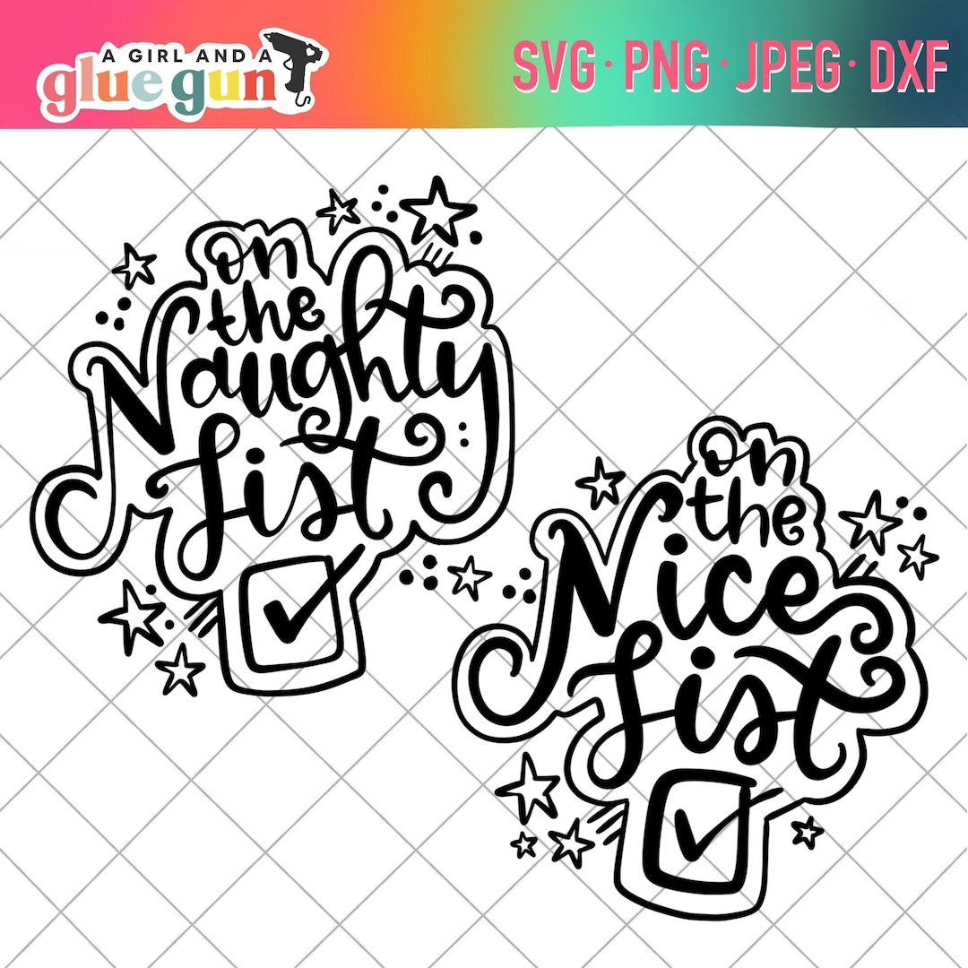 Naughty and Nice List SVG Cut File - Etsy