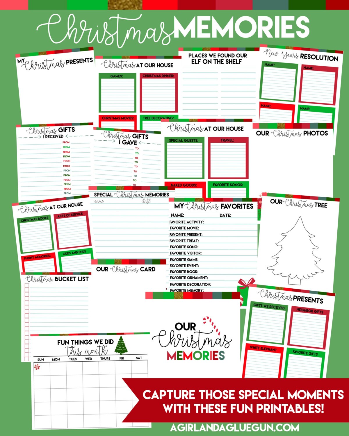 Christmas Memories Printable - Etsy