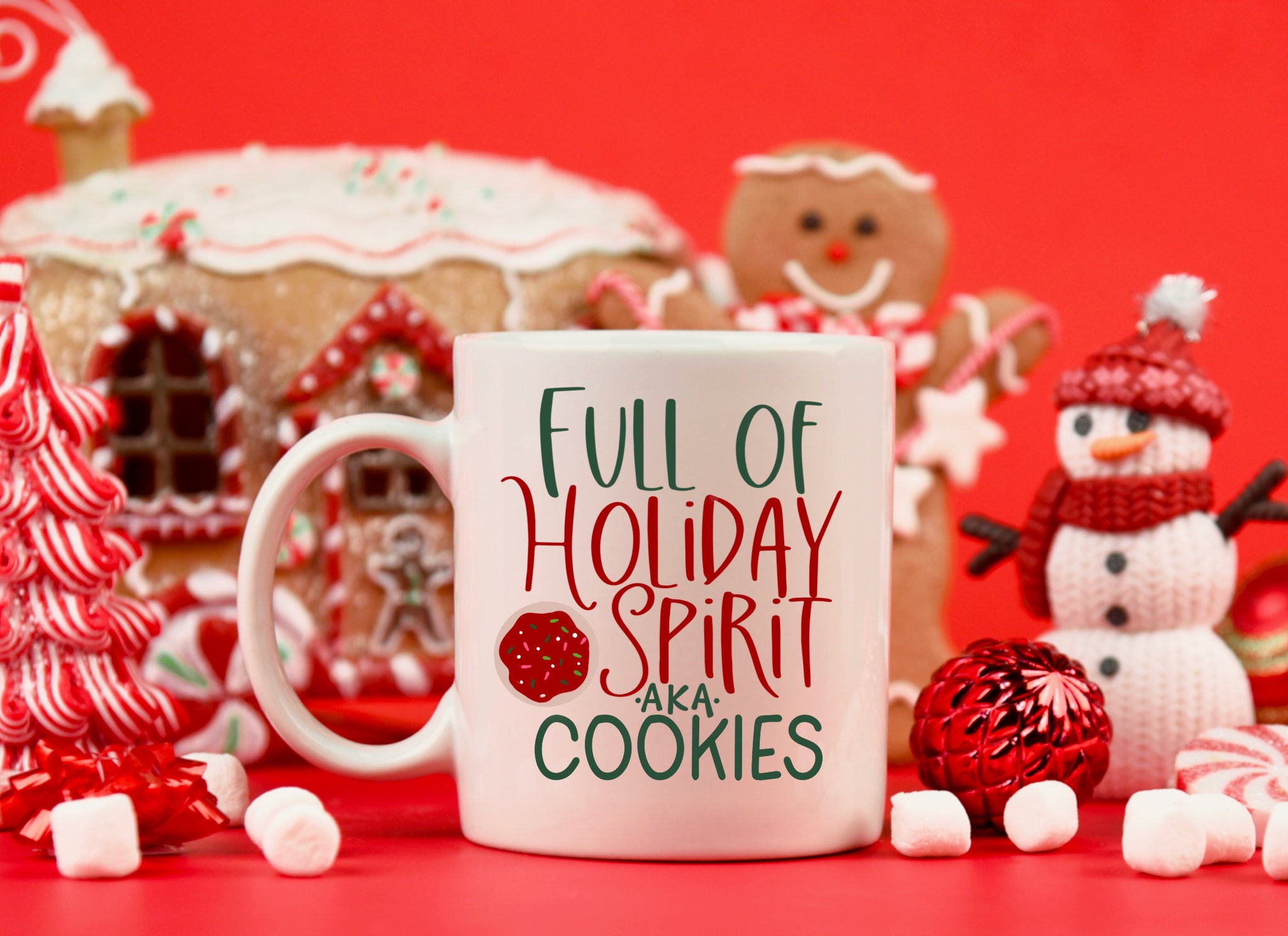 Full of Holiday Spirit cookies SVG Cut File - Etsy