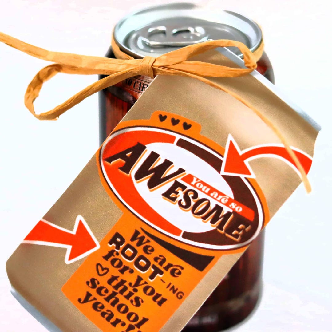 Back to School Gift Tags: Root Beer Soda Printable (digital Download ...