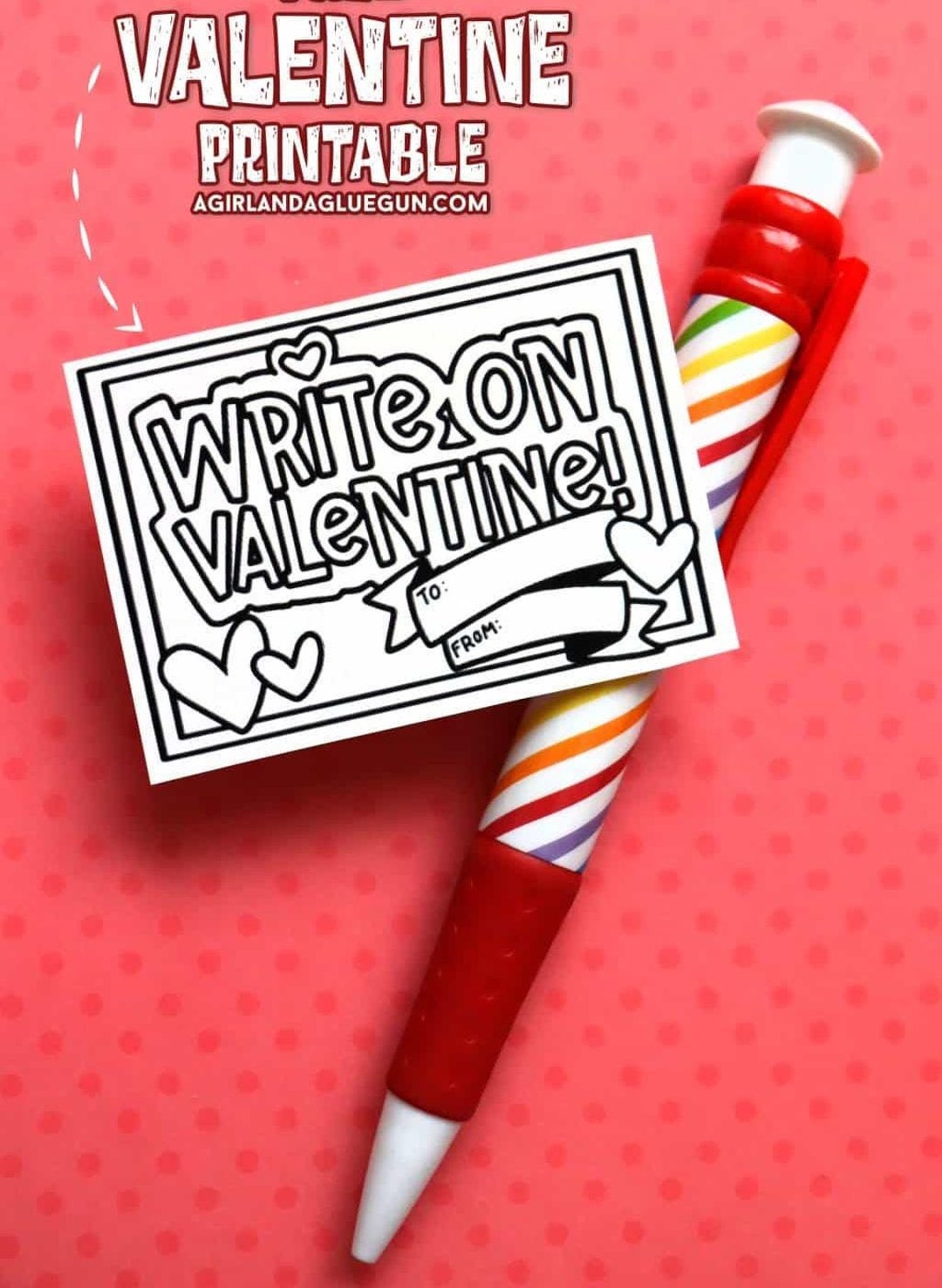 Write ON Coloring Valentines Printable - Etsy
