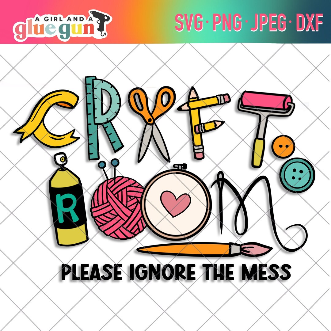 Messy Craft Room SVG Cut File - Etsy