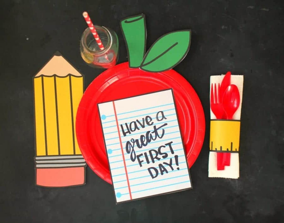 First Day of School Table Setting Printables - Etsy