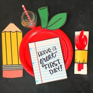 First Day of School Table Setting Printables - Etsy
