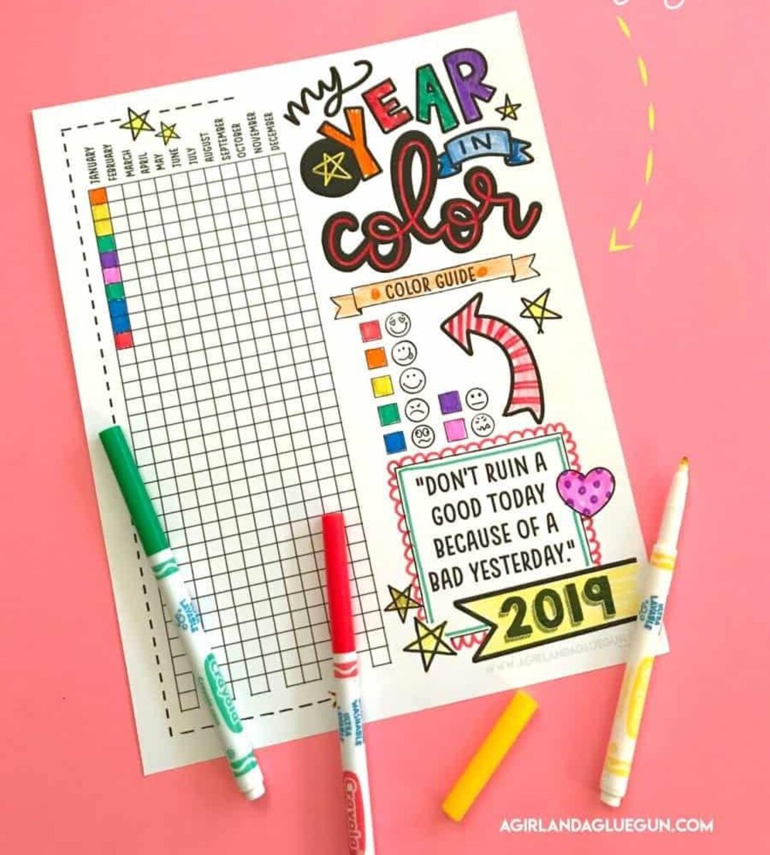 A Year in Color Printables - Etsy