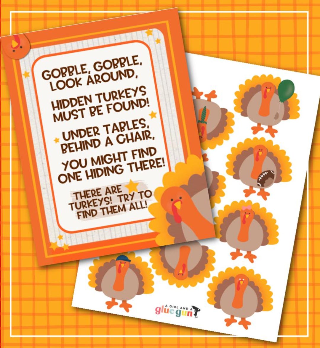 Turkey Hide and Seek Game for Kids - Etsy