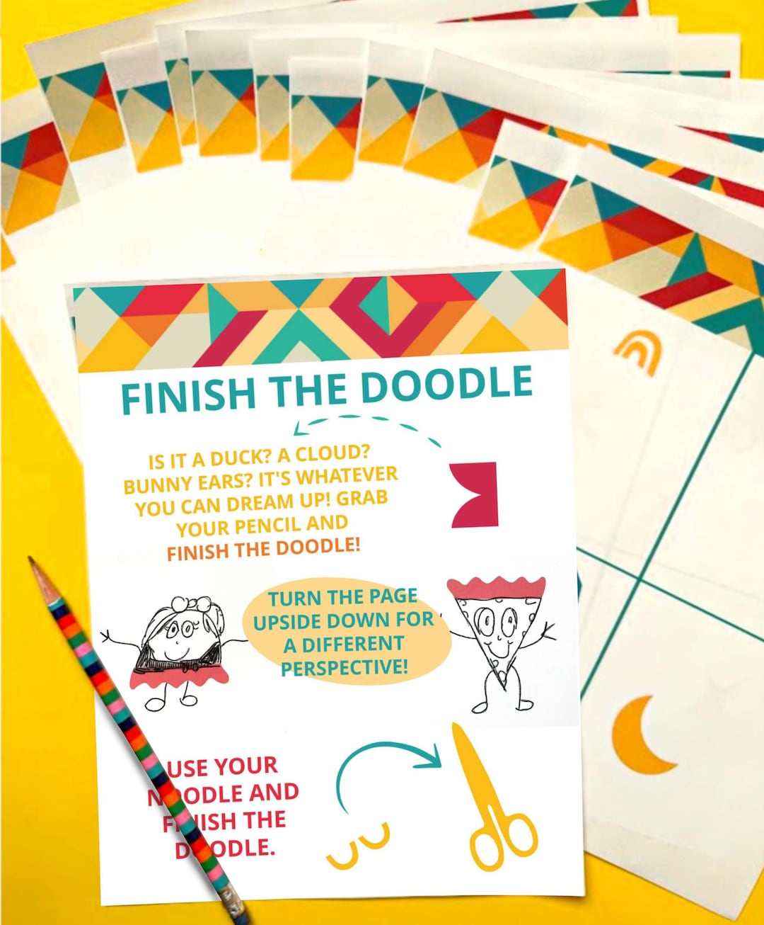 Finish the Doodle Printable Activity Pages for Kids | Creative Drawing ...