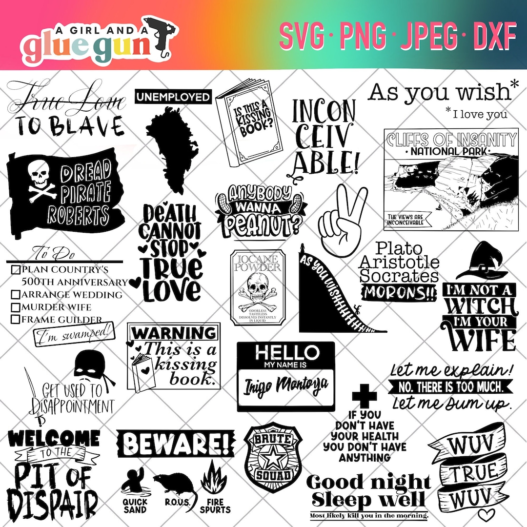 Princess Bride SVG Cut File Bundle - Etsy