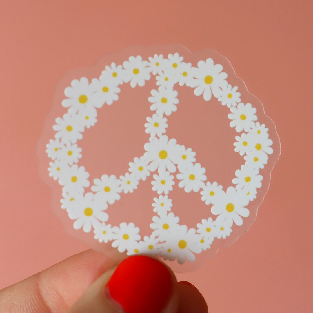 Daisy Peace Sign Sticker - Etsy