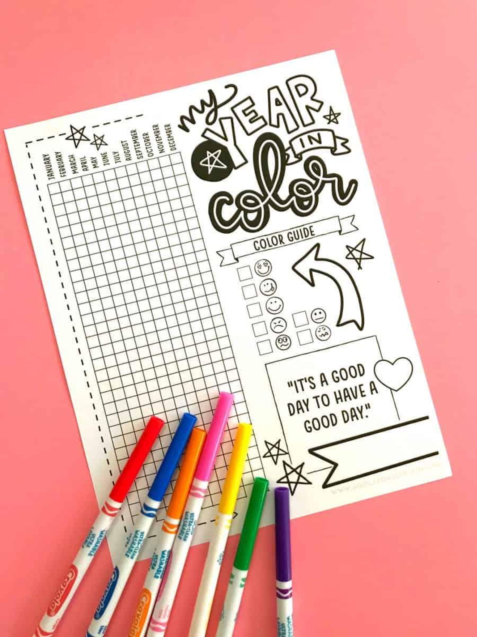 A Year in Color Printables - Etsy