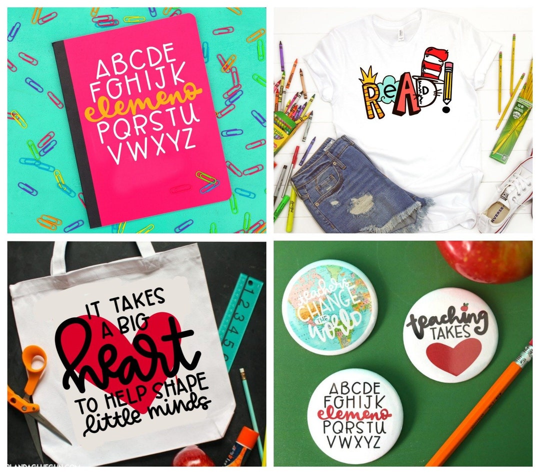 School/ Teacher Cut File Bundle - Etsy