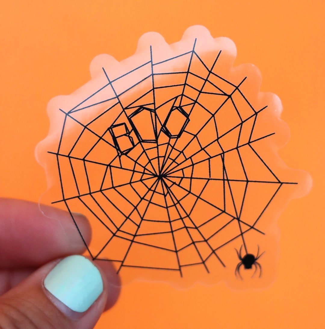 Clear Spiderweb Sticker - Etsy