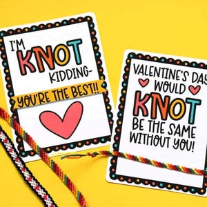 Friendship Bracelet Valentine Printable - Etsy