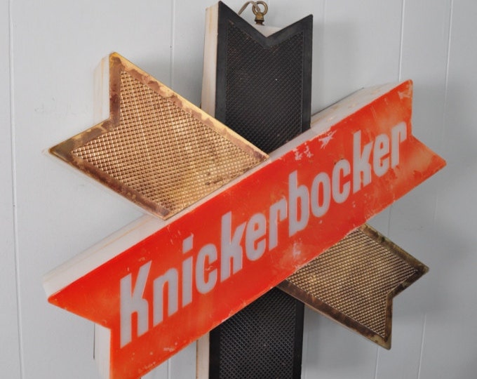Vintage Knickerbocker Beer Light up Sign 60s 70s Plastic Display ...