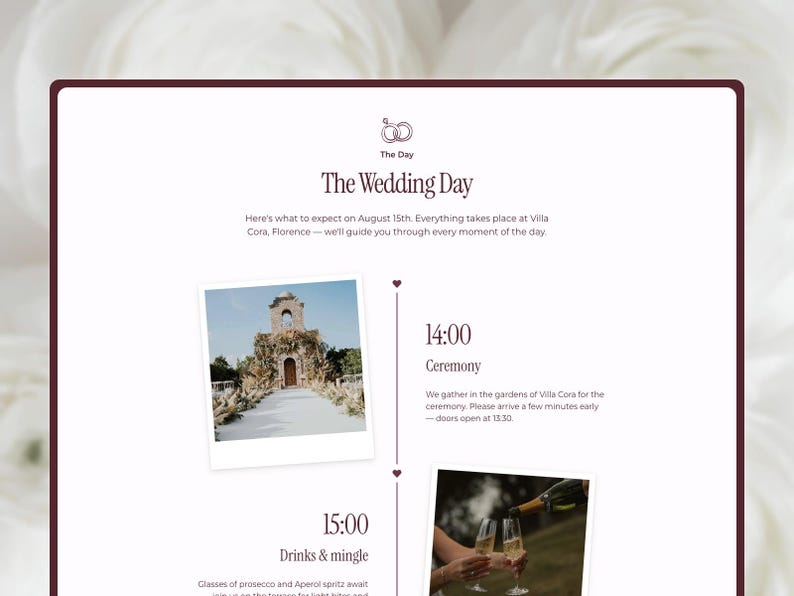 Elegant Wedding Invitation Website Template | RSVP Form, Customizable ...