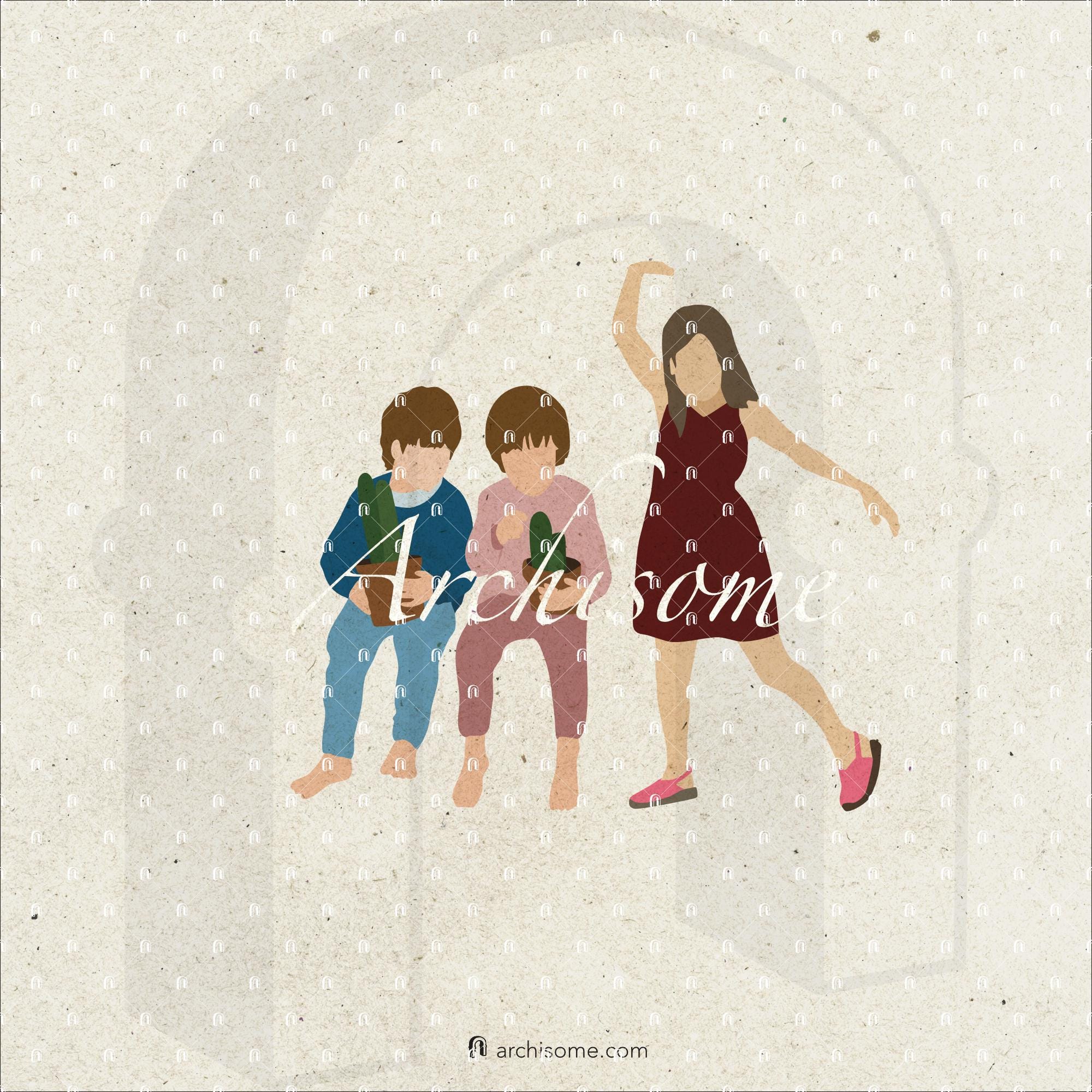 Flat Vector Kids Clipart, SVG AI PNG Pdf, Cutout Children Illustrations ...