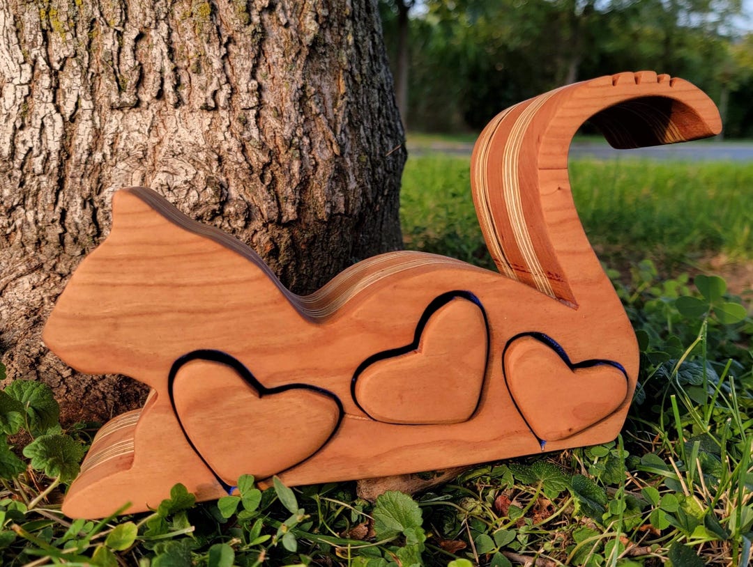 Cat Bandsaw Box Pattern (with Heart Drawers) - Etsy