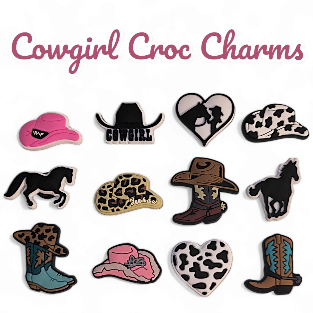 Cowgirl Croc Charms: Country Western Shoe Jibbitz - Set of 6 - Etsy