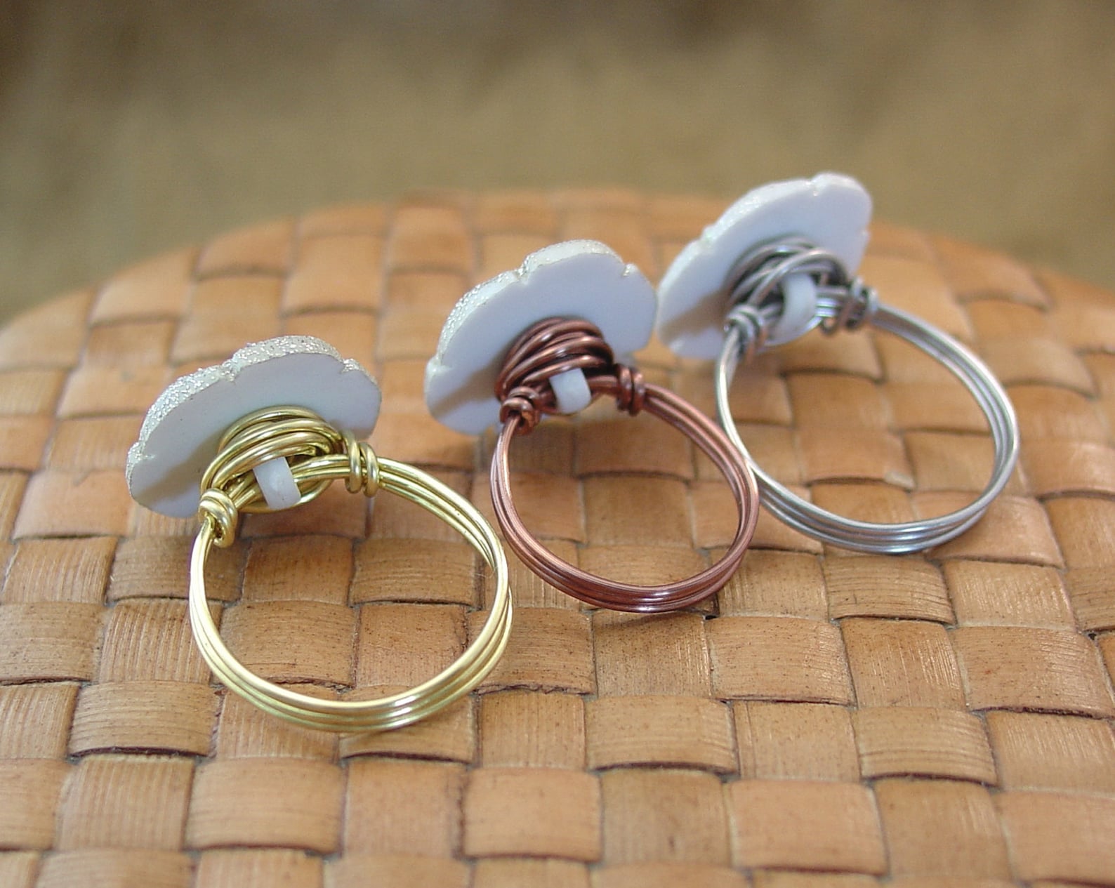 Sand Dollar Button Ring - Just for Fun - Made to Order - Any Size - Etsy