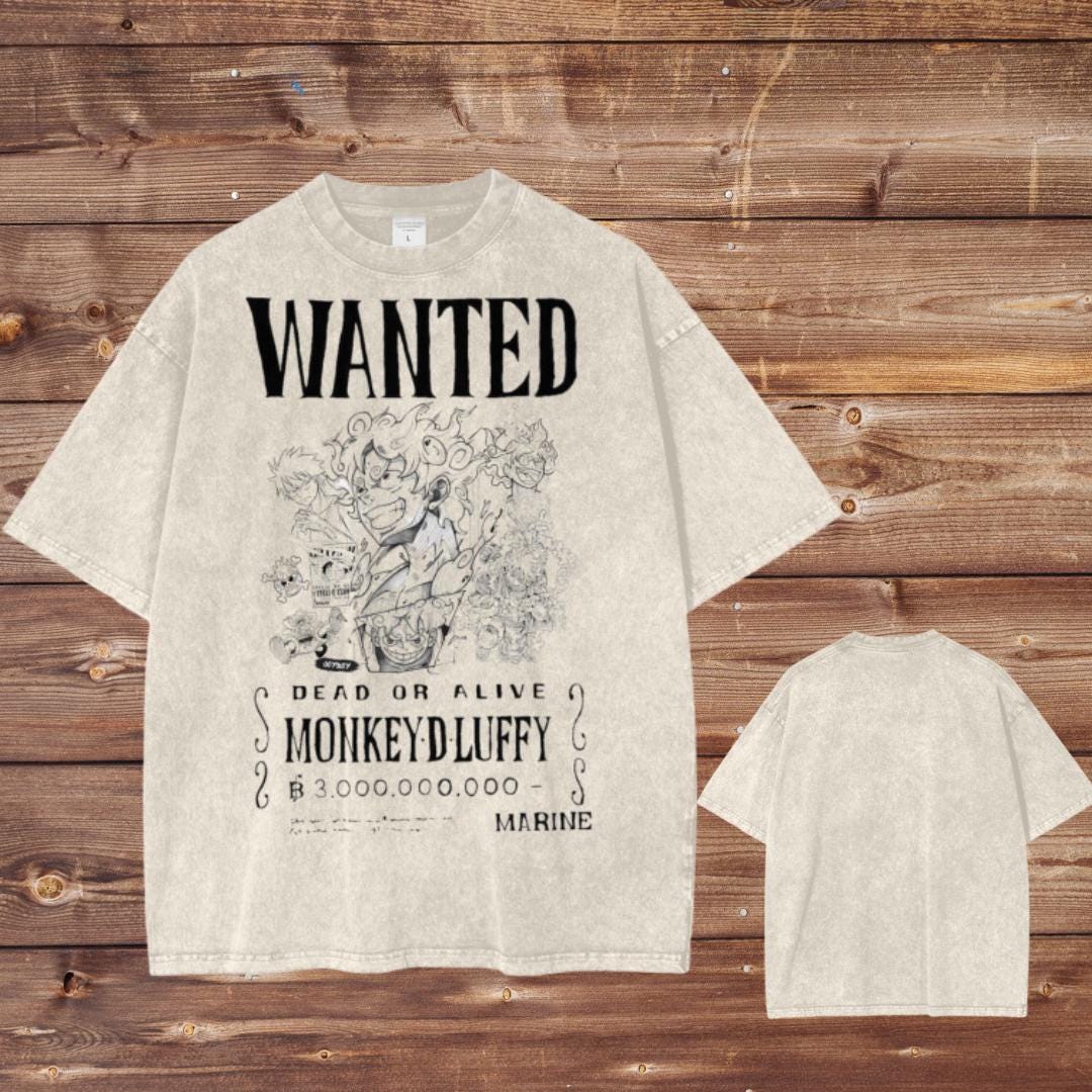 Monkey D Luffy One Piece Vintage Acid Wash Oversize T Shirt - Etsy