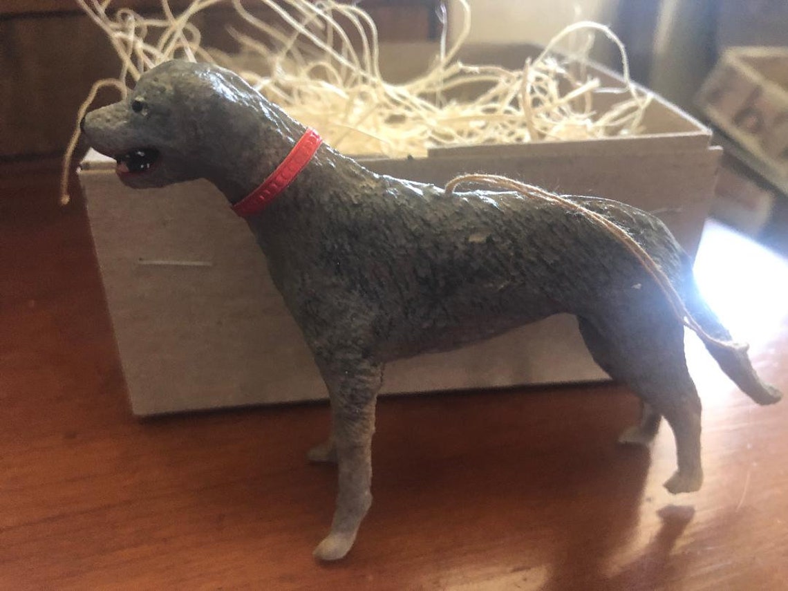 New 3D Dresden Irish Wolfhound Dog Christmas Paper Ornament W Glass ...