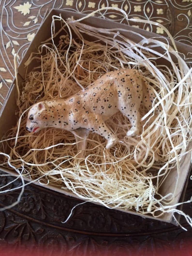 New Dresden 3D Paper Cheetah Ornament Christmas Decoration - Etsy