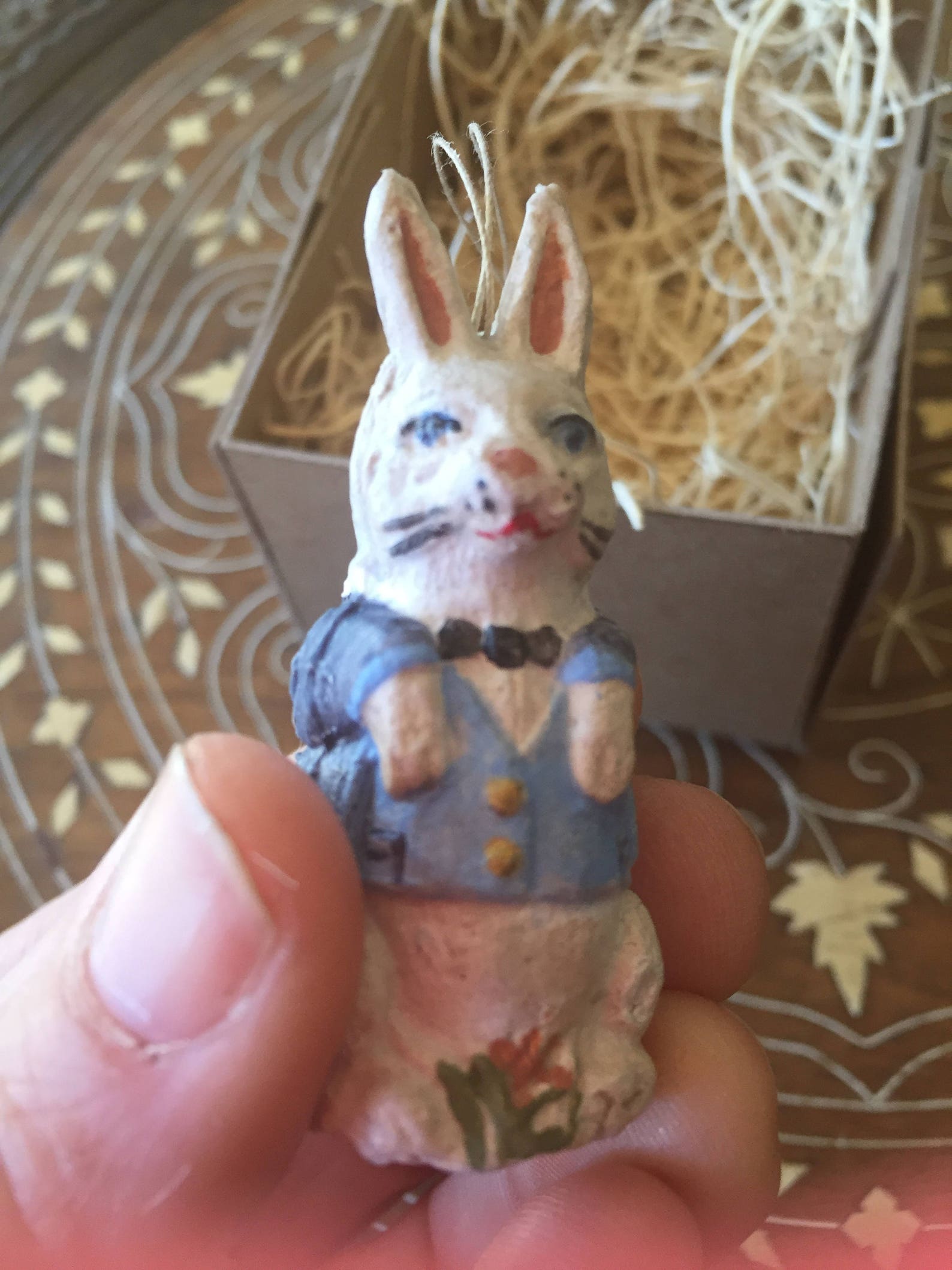 New 3D Dresden Rabbit Paper Easter Christmas Ornament Tailcoat Vest - Etsy