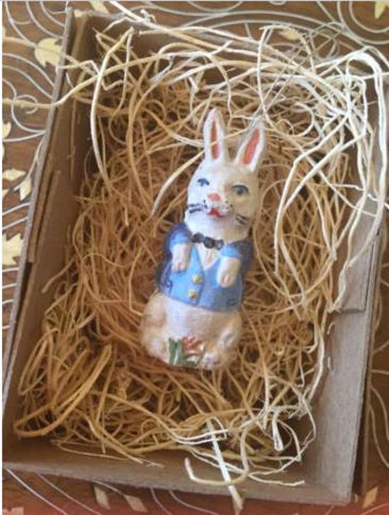 New 3D Dresden Rabbit Paper Easter Christmas Ornament Tailcoat - Etsy