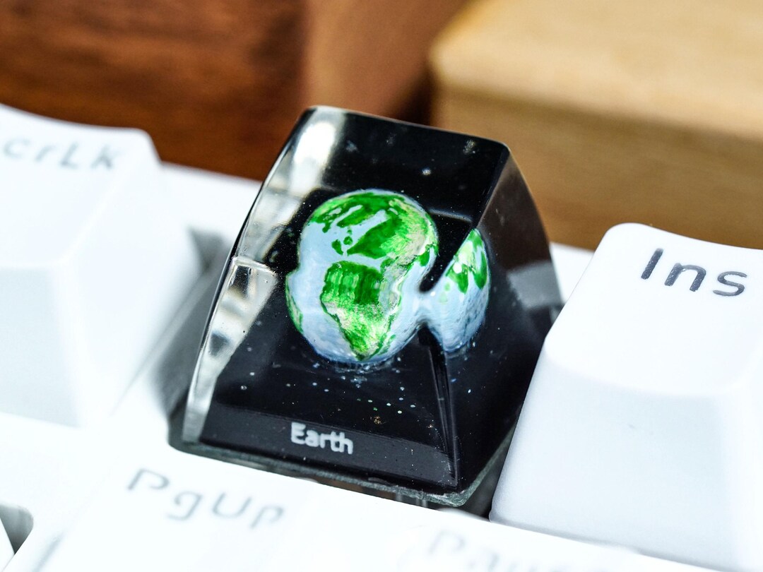 Handmade EARTH Planet Keycap, Solar System Artisan Keycaps for MX ...
