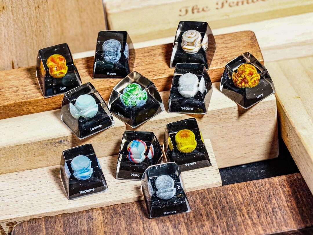 Handmade Planet Keycap Set, Solar System Artisan Keycaps for MX Cherry ...